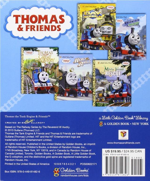Thomas & Friends Little Golden Book Library (適合2-5歲小朋友), 興趣及遊戲, 書本 & 文具 ...