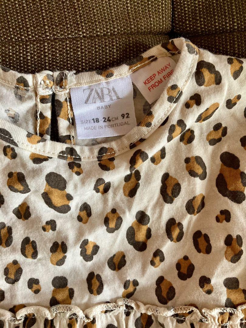 ZARA LEOPARD FLOWY TOP, Babies & Kids, Babies & Kids Fashion on Carousell