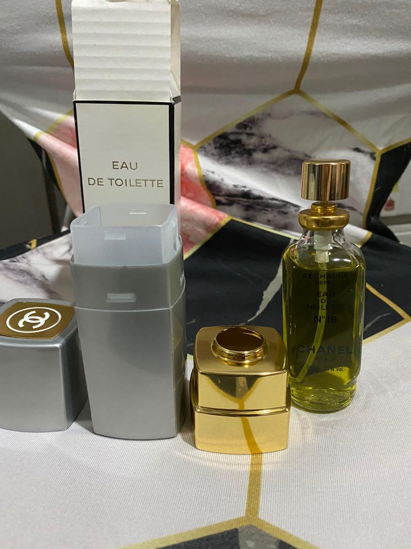 Authentic Chanel Eau de Toilet no 19 refillable spray 50ml, Beauty ...