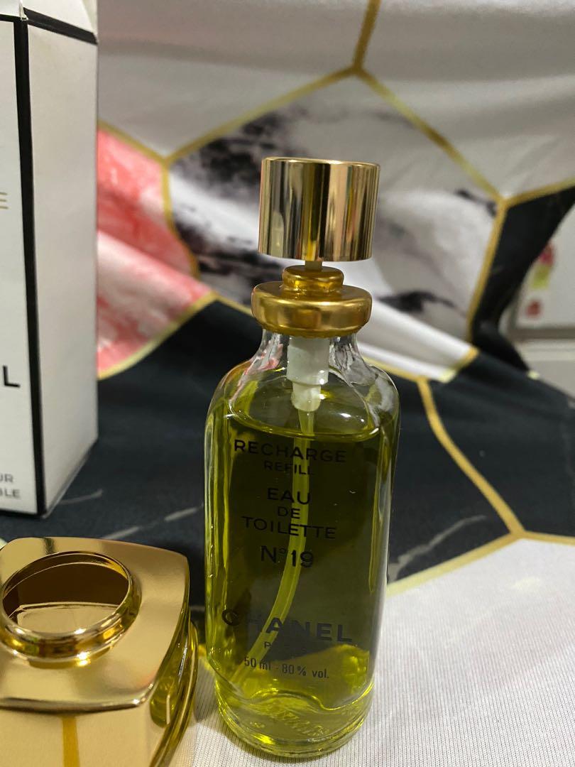 Authentic Chanel Eau de Toilet no 19 refillable spray 50ml, Beauty ...