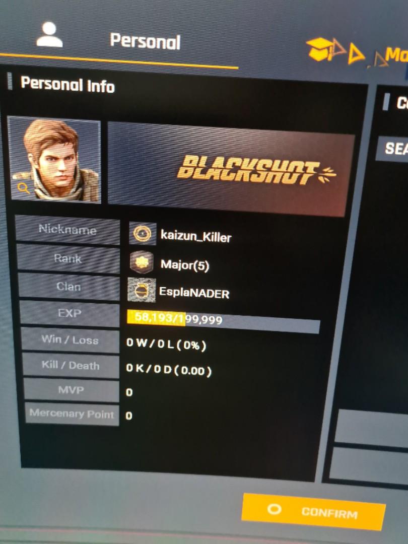 Blackshot FPS Major Black Rank, Video Gaming, Gaming Accessories, In ...