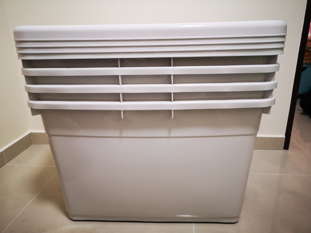 Extra large storage boxes with wheels (bundle of 3), Furniture & Home ...