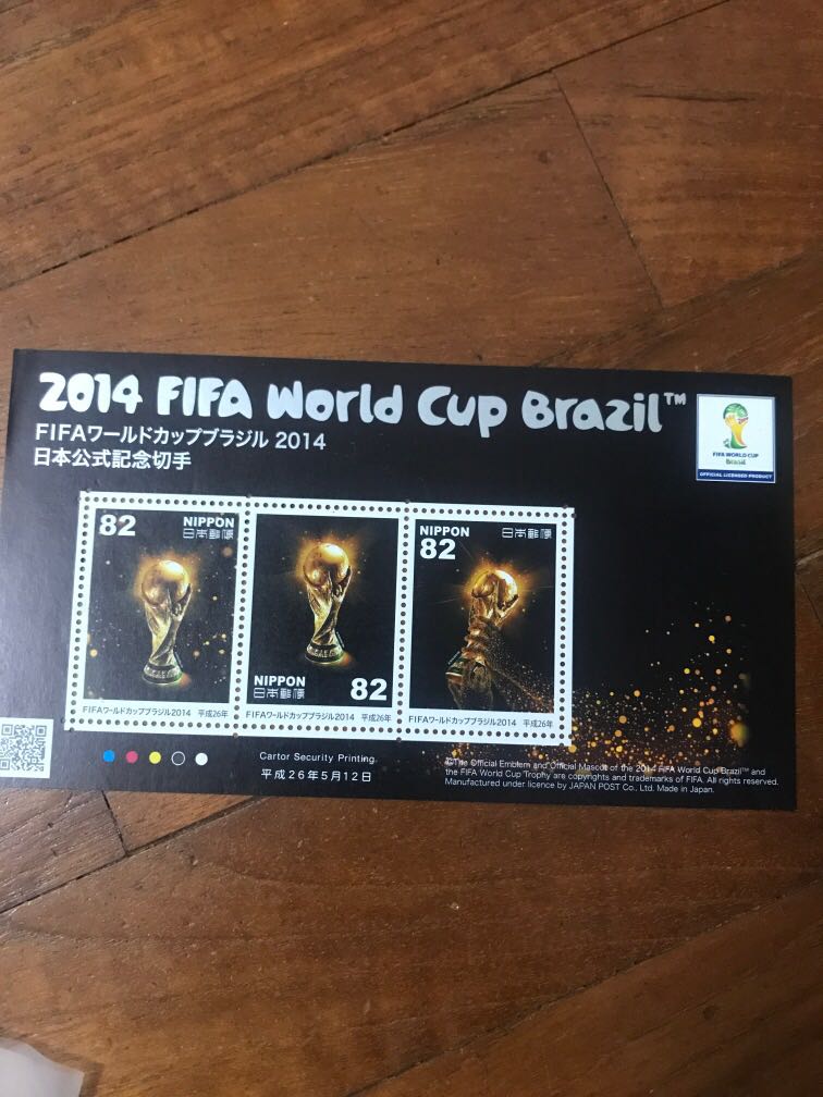 FIFA 2014 World Cup Japanese commemorative stamp sheet, Hobbies & Toys ...