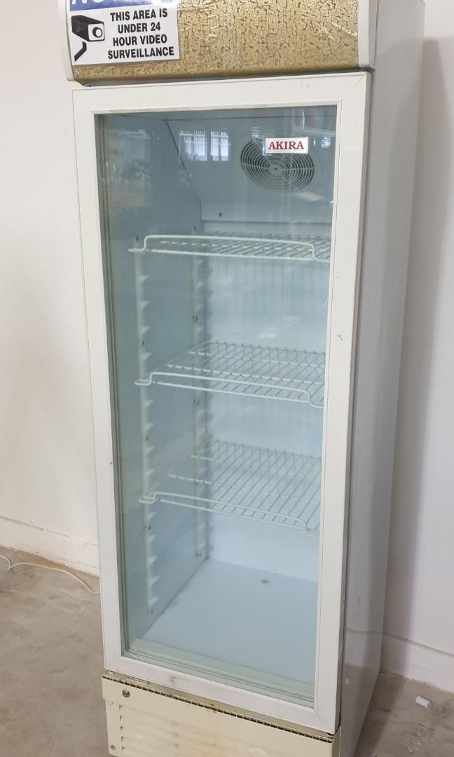 Glass door Akira drinks refrigerator/ fridge/ chiller for shop, TV ...