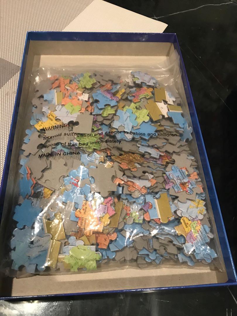 Jigsaw puzzle - world map design, Hobbies & Toys, Toys & Games on Carousell