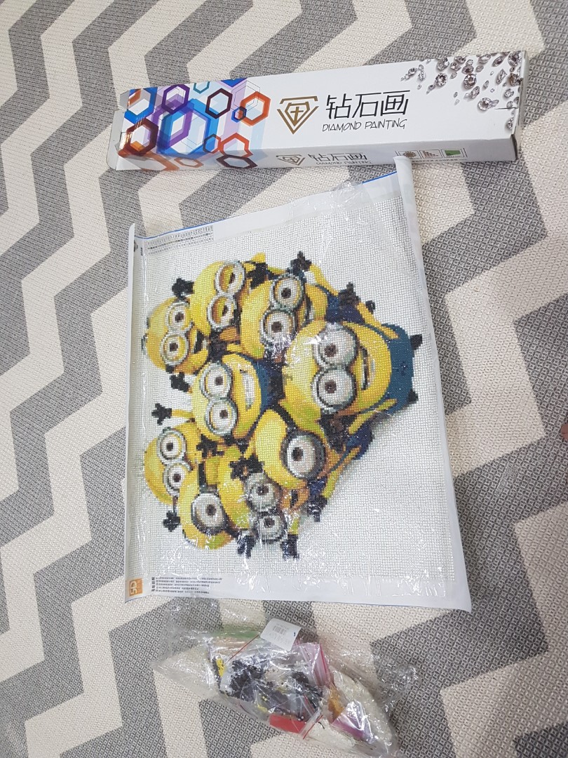 Minion diamond art ( done ‼ ), Hobbies & Toys, Toys & Games on Carousell