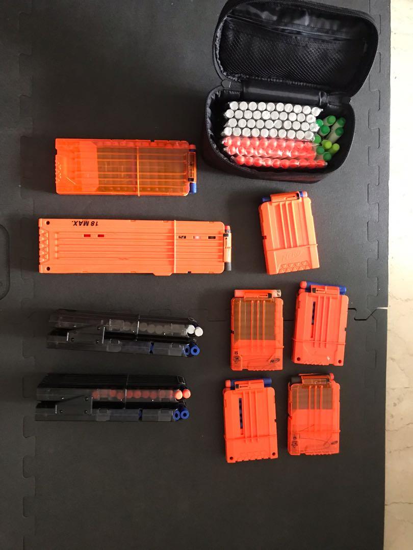 Nerf mag and bullets, Hobbies & Toys, Toys & Games on Carousell