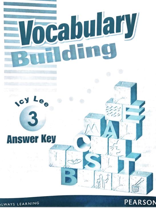 Pearson Vocabulary Building Answer key（答案）, 興趣及遊戲, 書本 & 文具, 書本及雜誌 - 補充 ...