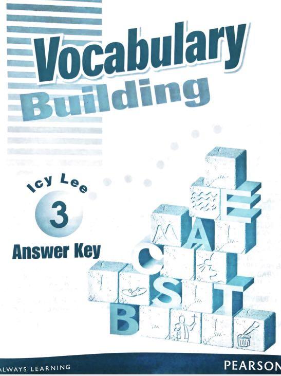 Pearson Vocabulary Building Answer key（答案）, 興趣及遊戲, 書本 & 文具, 補充練習 ...