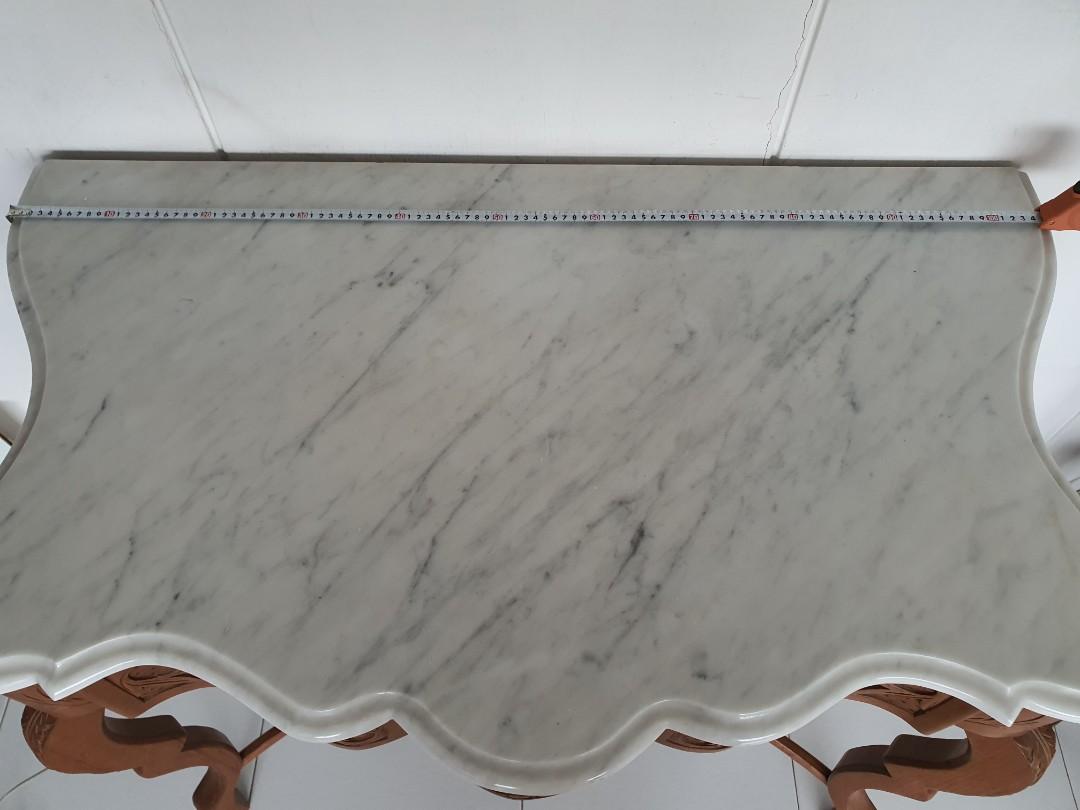 Peranakan marble console, Furniture & Home Living, Furniture, Tables ...