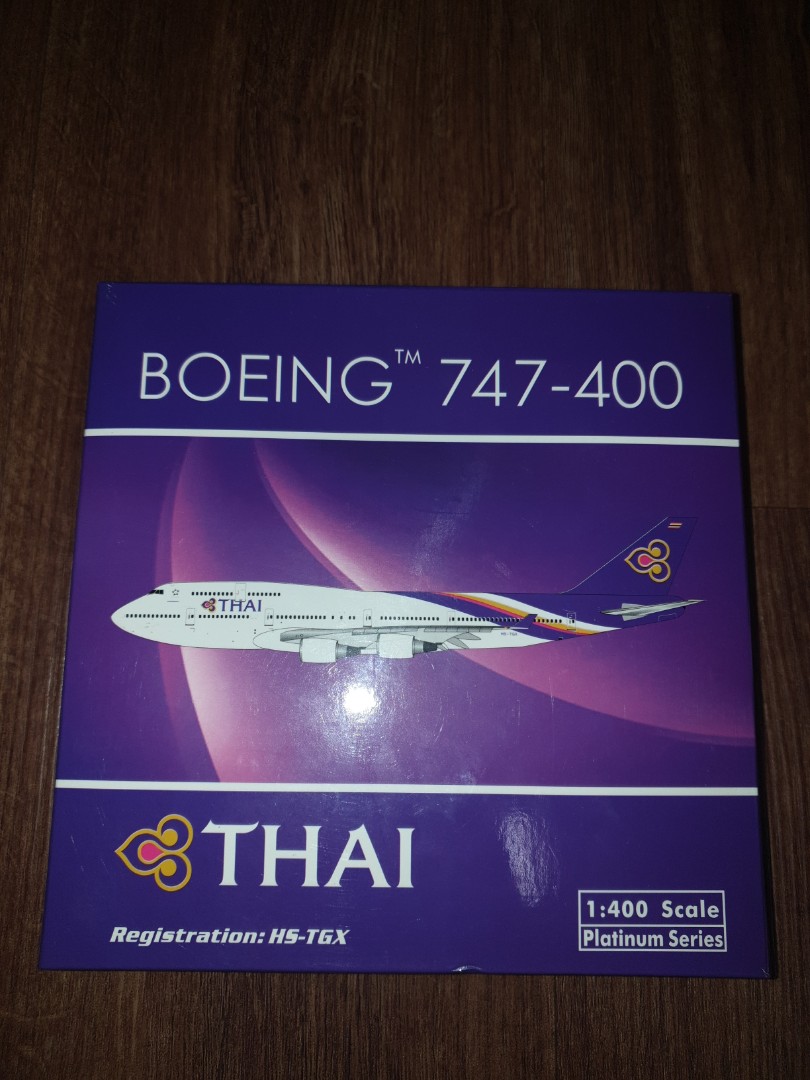 PHOENIX MODELS THAI AIRWAYS B747-400 HS-TGX 1:400 SCALE, Hobbies & Toys, Toys & Games on Carousell