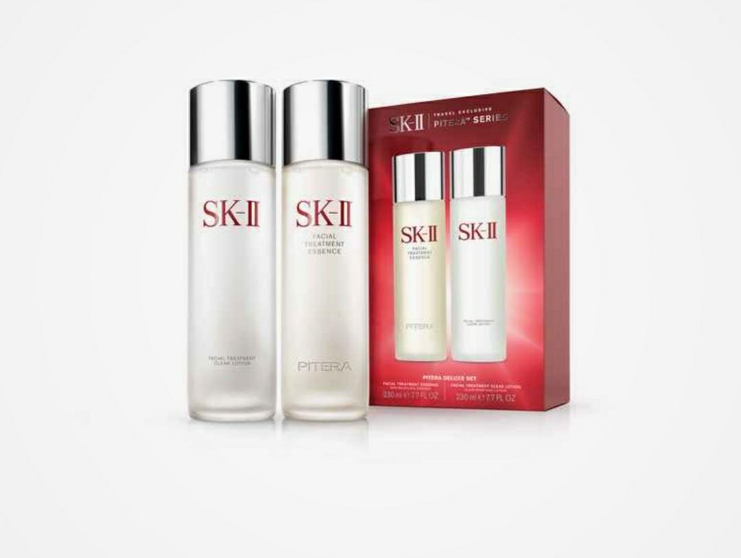 SK-II PITERA DELUXE SET ( FACIAL TREATMENT ESSENCE 230ML + FACIAL TREATMENT CLEAR LOTION 230ML ...