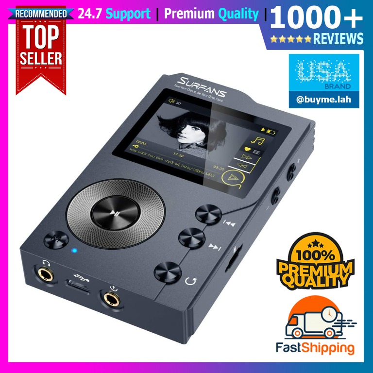 Surfans F20 HiFi MP3 Player with Bluetooth, Lossless DSD High ...
