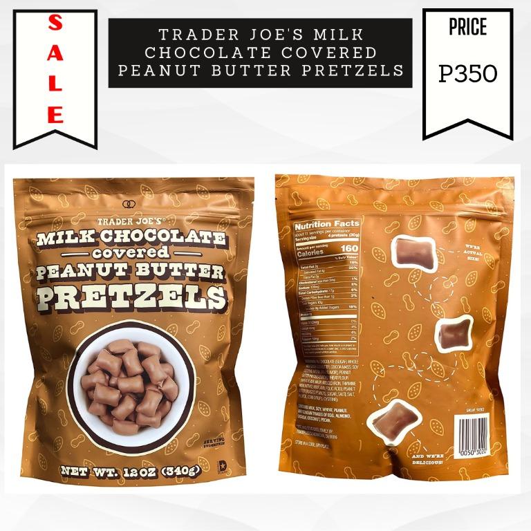 Trader Joe's Milk Chocolate covered Peanut Butter Pretzels Original, Food & Drinks, Packaged ...