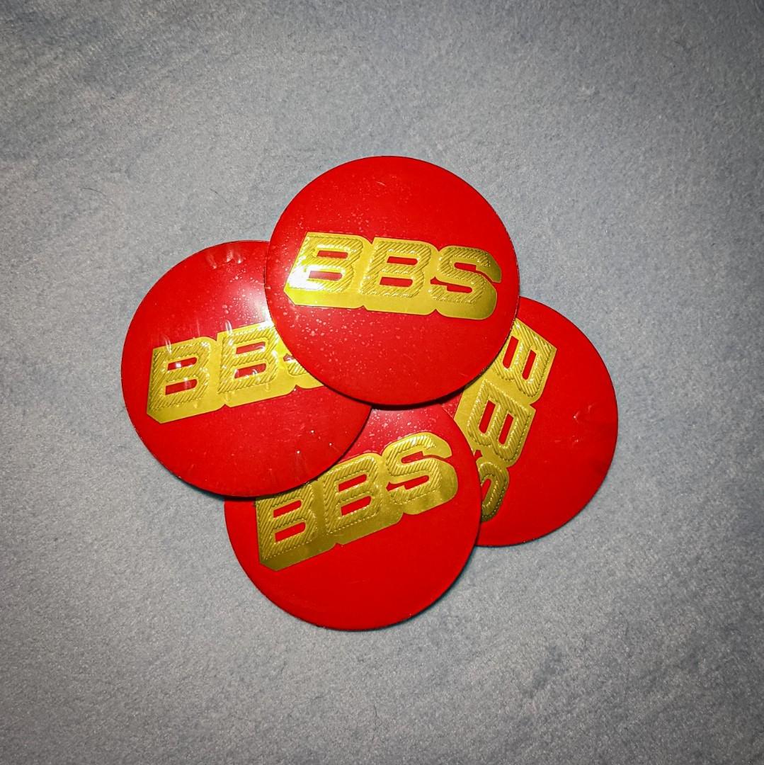 56mm BBS Black Gold wheel hub cap sticker., Car Accessories ...