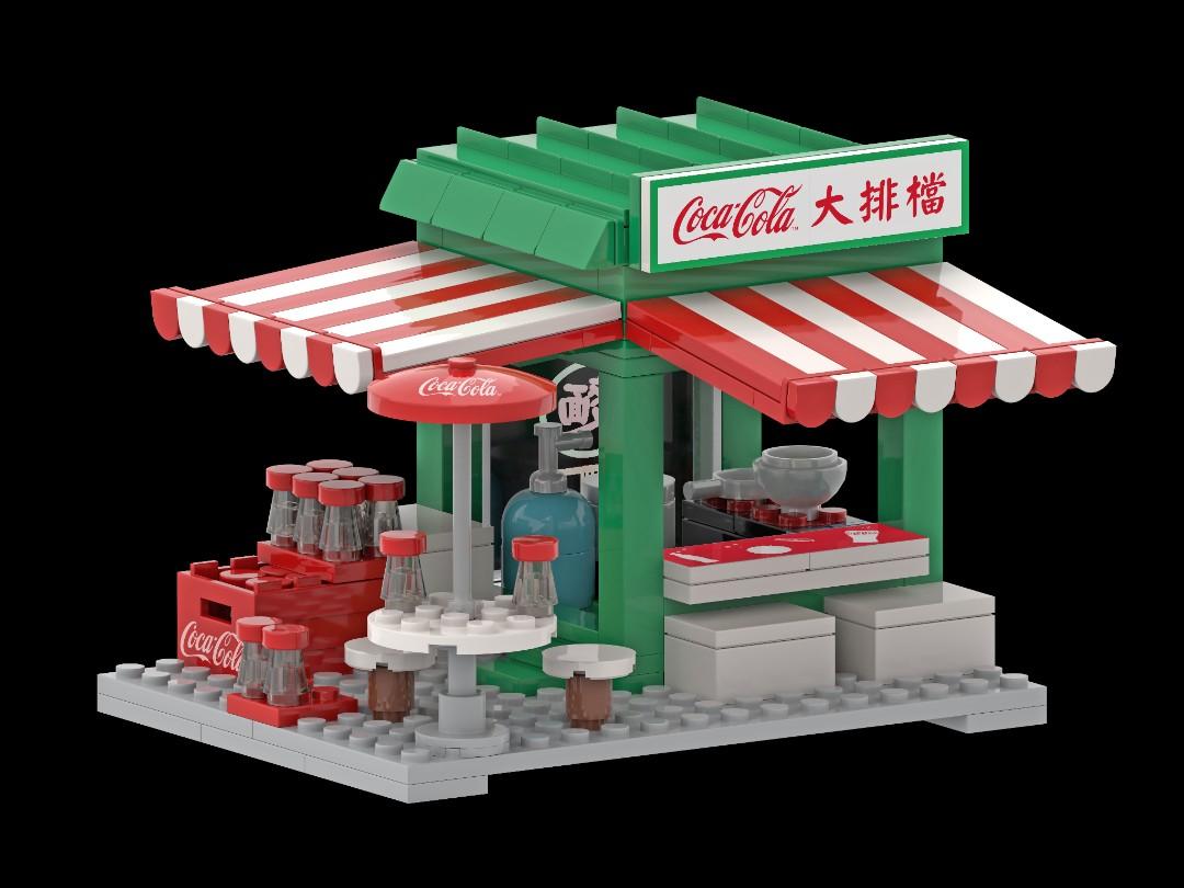 可樂街景模型 大排檔 雜貨店 lego coca cola, 興趣及遊戲, 玩具 & 遊戲類 - Carousell