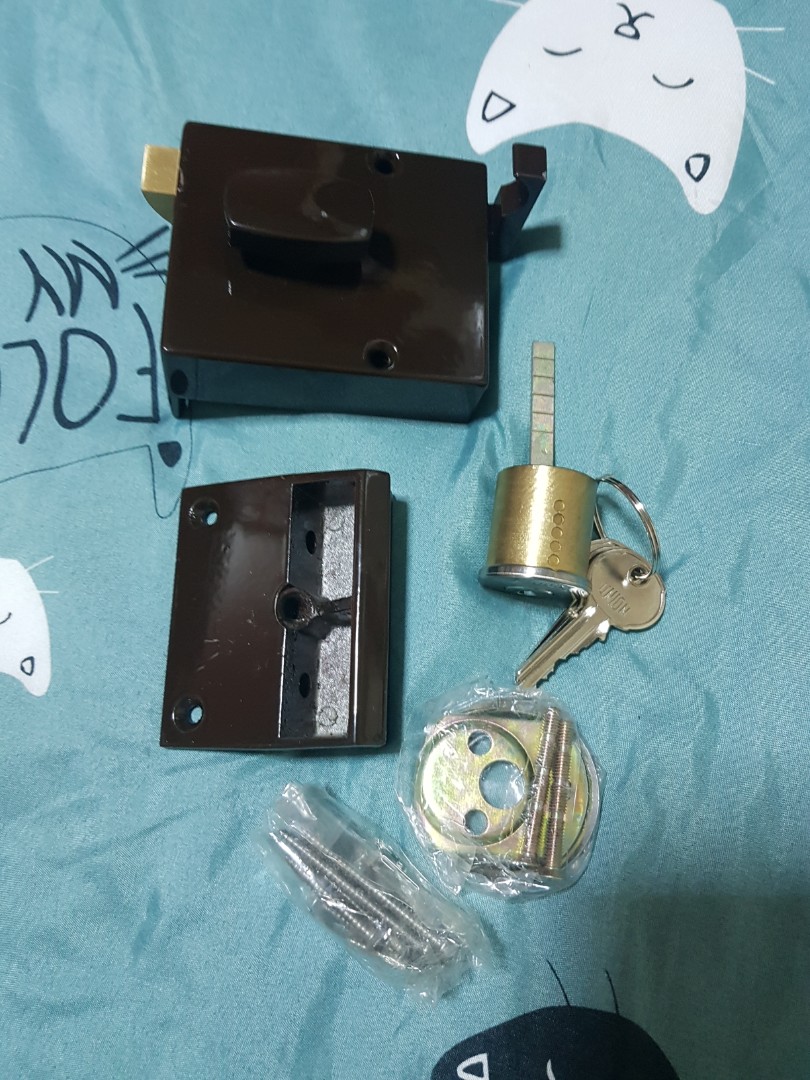 Antique HDB door lock, Furniture & Home Living, Security & Locks, Locks ...
