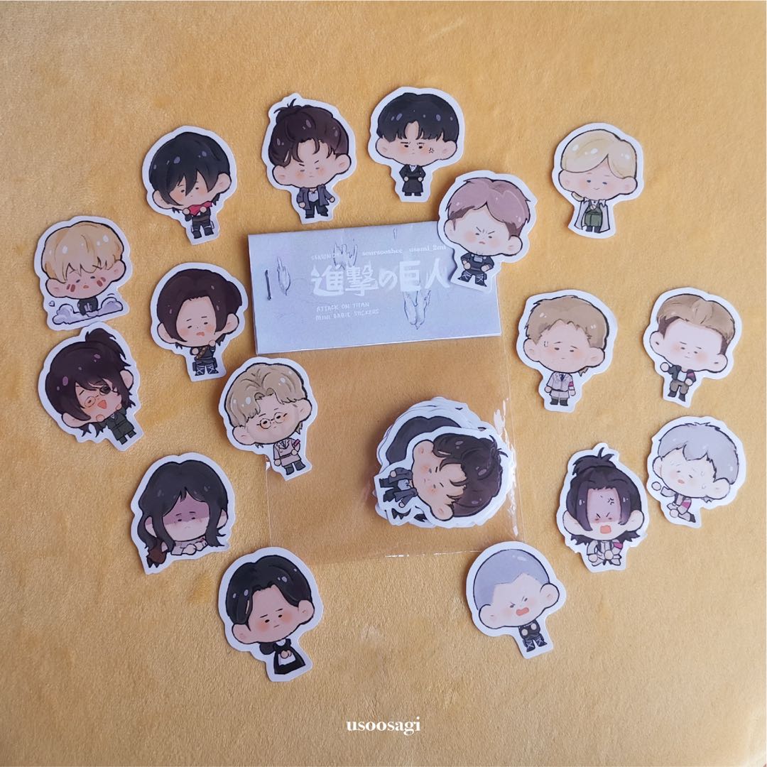 Attack on Titan Shingeki no Kyojin Mini Stickers, Hobbies & Toys ...