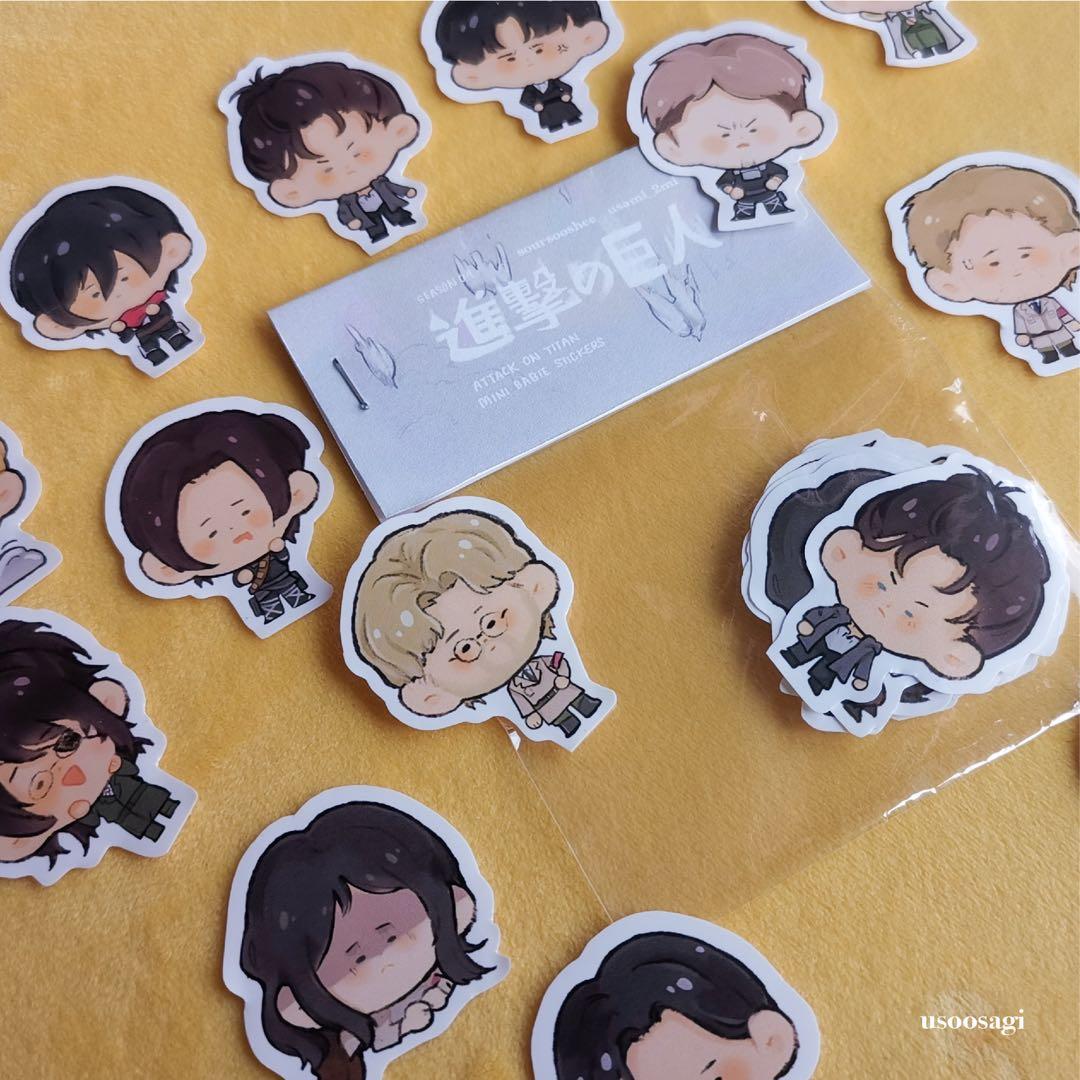 Attack on Titan Shingeki no Kyojin Mini Stickers, Hobbies & Toys ...