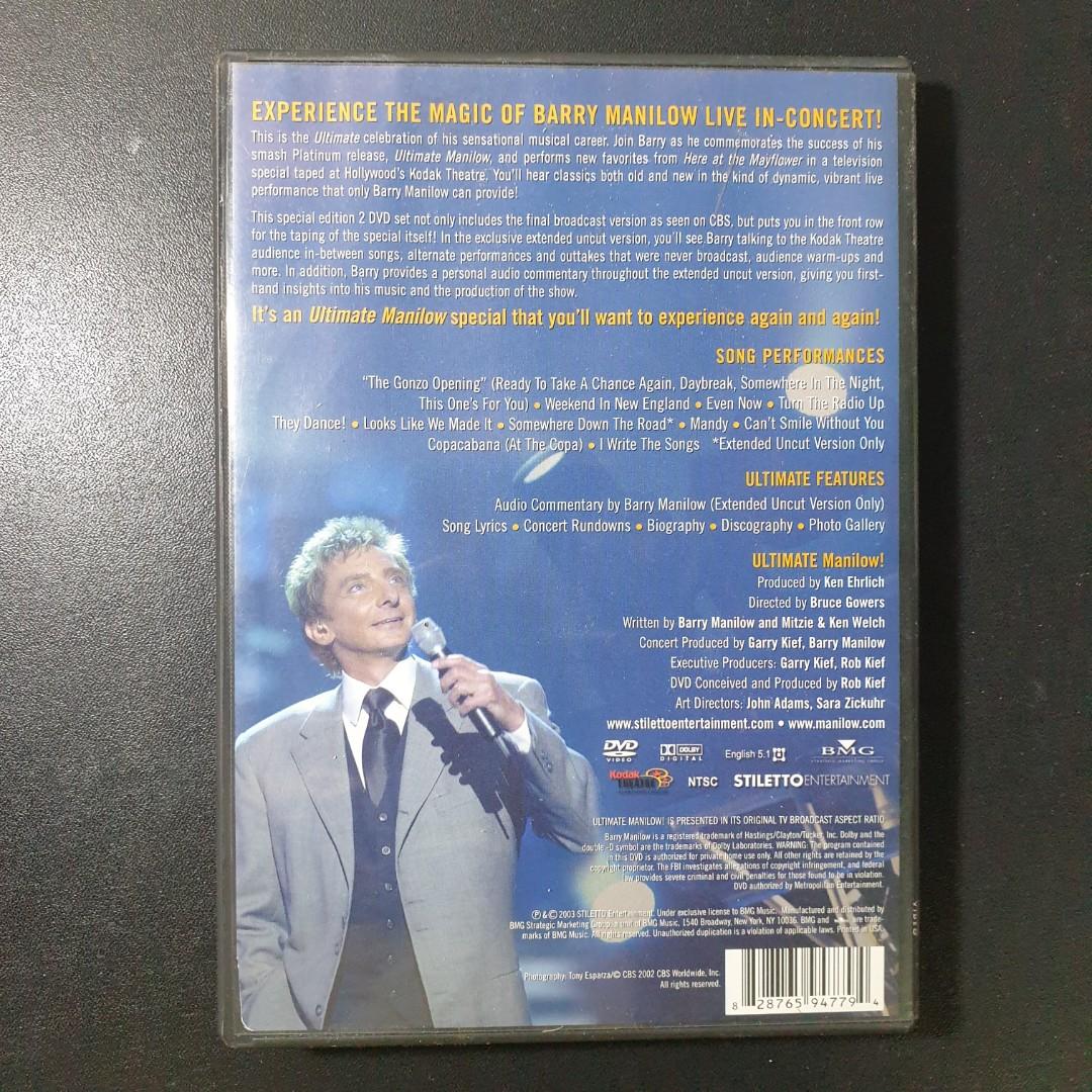 Barry Manilow The Complete Collection (with free concert DVD), Hobbies ...