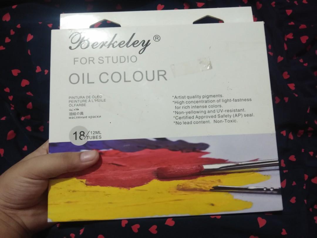 Berkeley Oil Colour Paint Set 18/12ML Tubes, Hobbies & Toys, Stationary ...