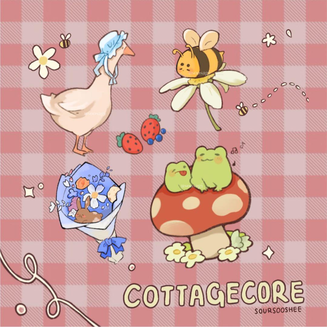 Cottagecore Cute Stickers Matte, Hobbies & Toys, Stationery & Craft ...