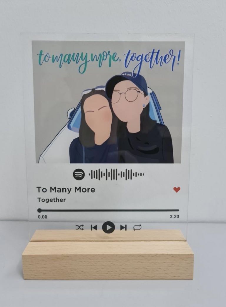 Customisable Spotify Standee / Acrylic Plaque, Hobbies & Toys ...