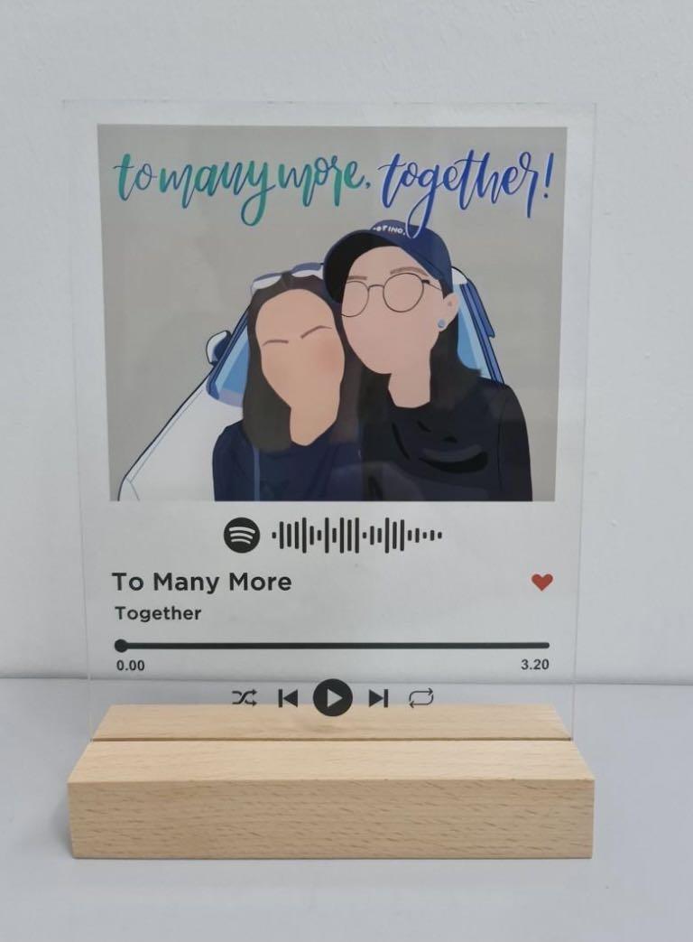 Customisable Spotify Standee / Acrylic Plaque, Hobbies & Toys ...