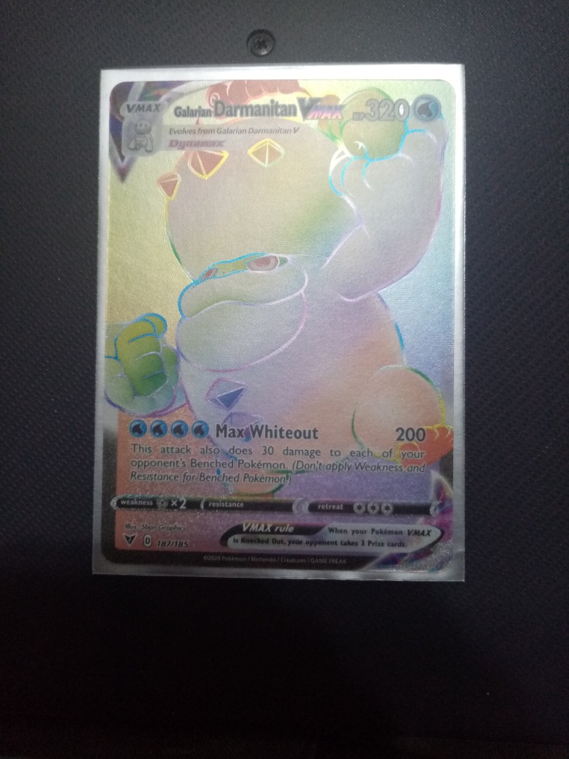 Galarian Darmanitan VMAX - 187/185 - Hyper Rare Rainbow Rare, Hobbies ...