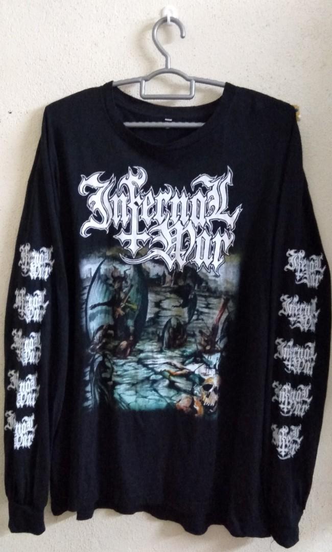 INFERNAL WAR metal/rock Longsleeve tshirt, Men's Fashion, Tops & Sets ...