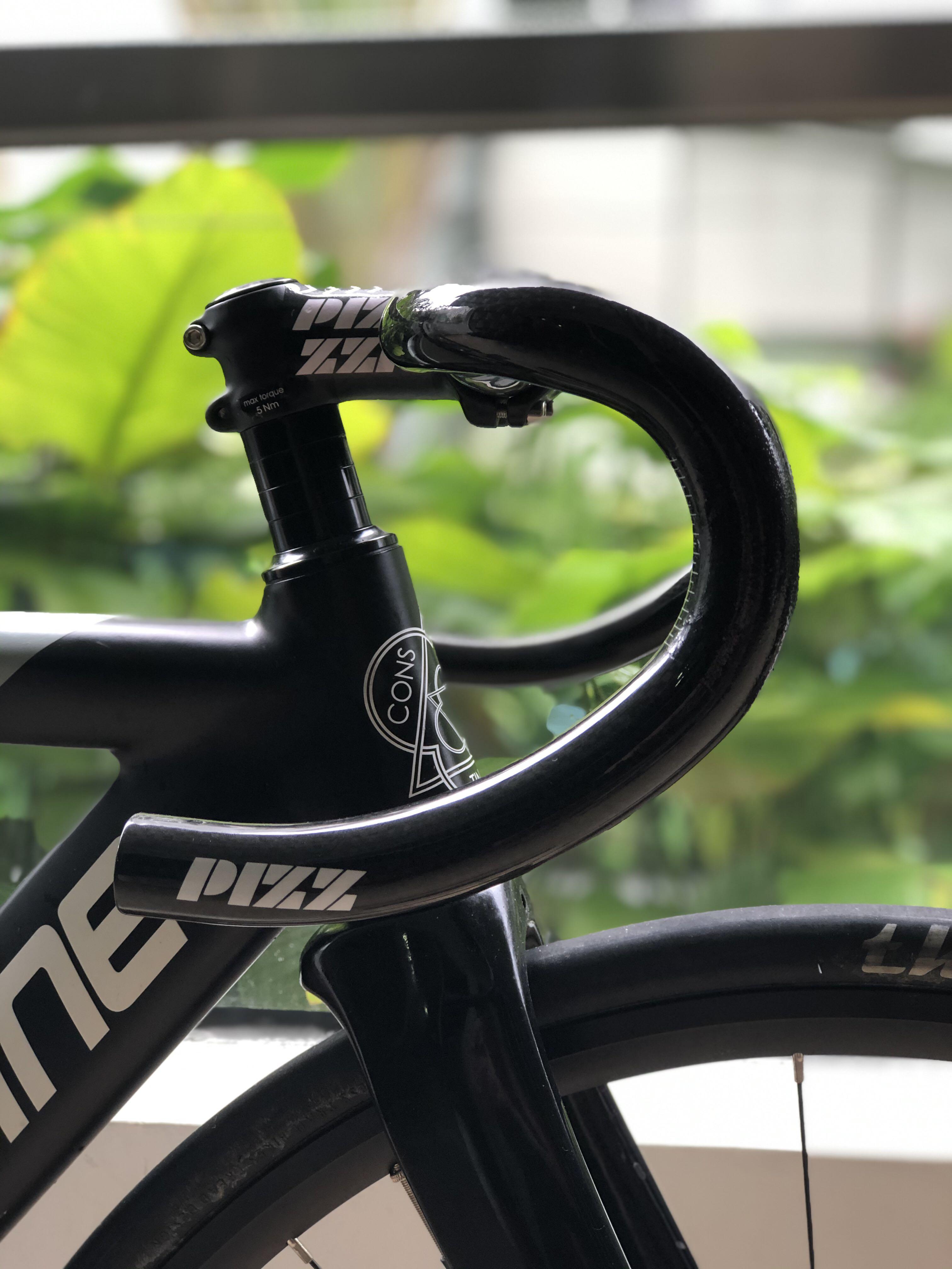 PIZZ Carbon Dropbar Fixed Gear Fixie Singlespeed, Sports Equipment ...