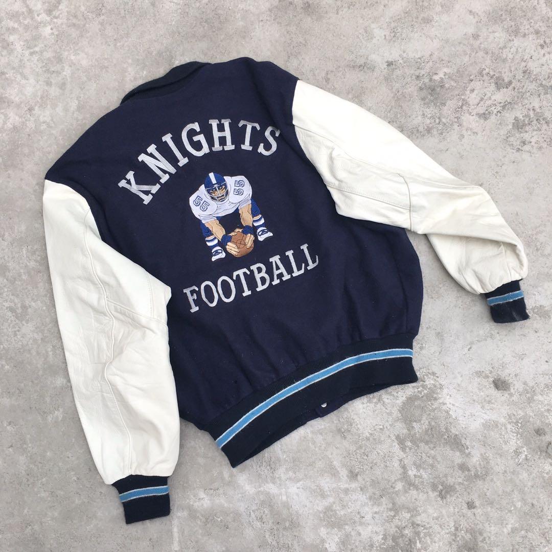 vintage knights football letterman jacket , Men's Fashion, Coats ...