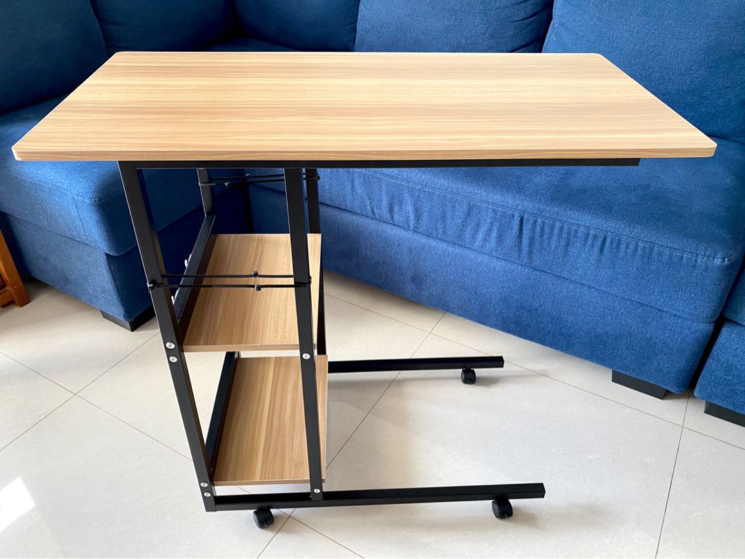 Mobile Study Table wi. Built-in Shelves & Wheels, Furniture & Home ...