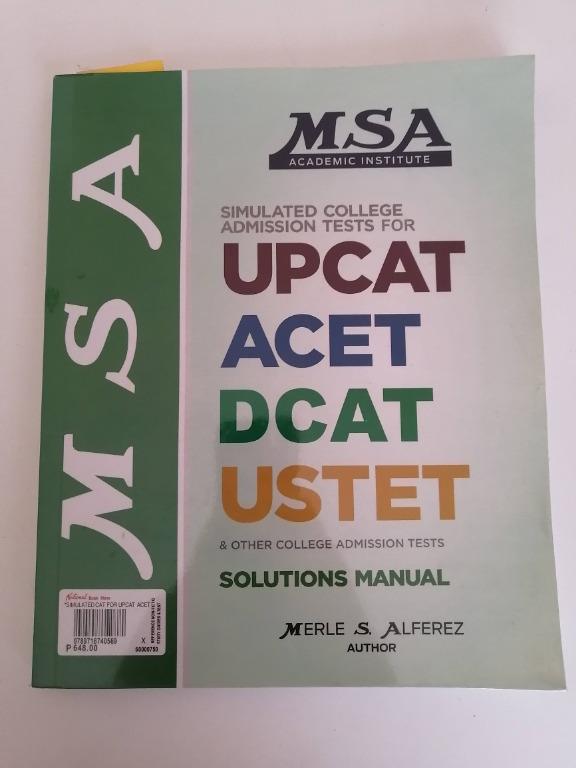 MSA College Admission Test Reviewers, Hobbies & Toys, Books & Magazines ...