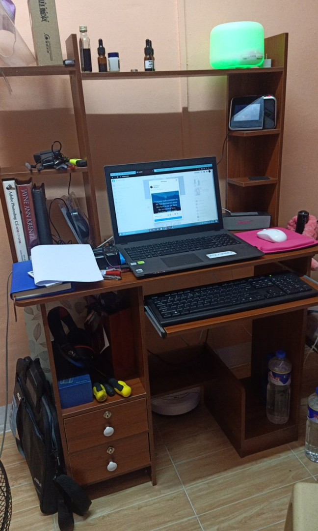 New Design Computer Table with Book shelf, CPU, Keyboard Tray, and ...