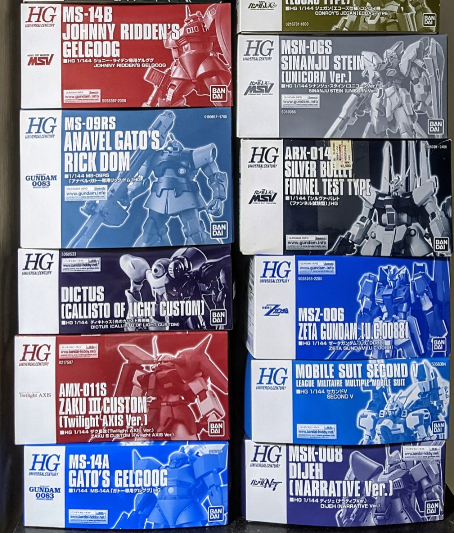 P-bandai Gundam HG kits, Hobbies & Toys, Toys & Games on Carousell