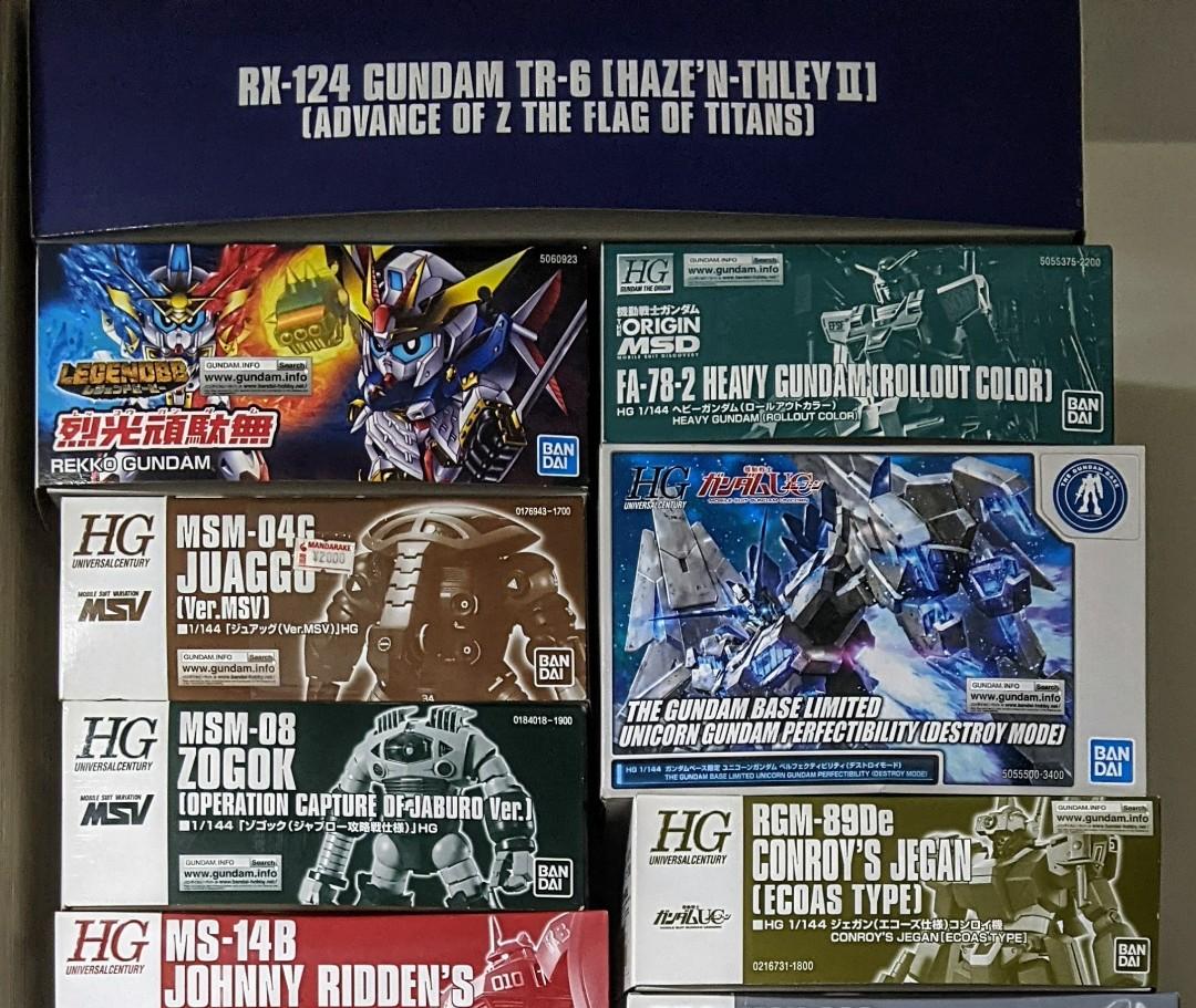 P-bandai Gundam HG kits, Hobbies & Toys, Toys & Games on Carousell
