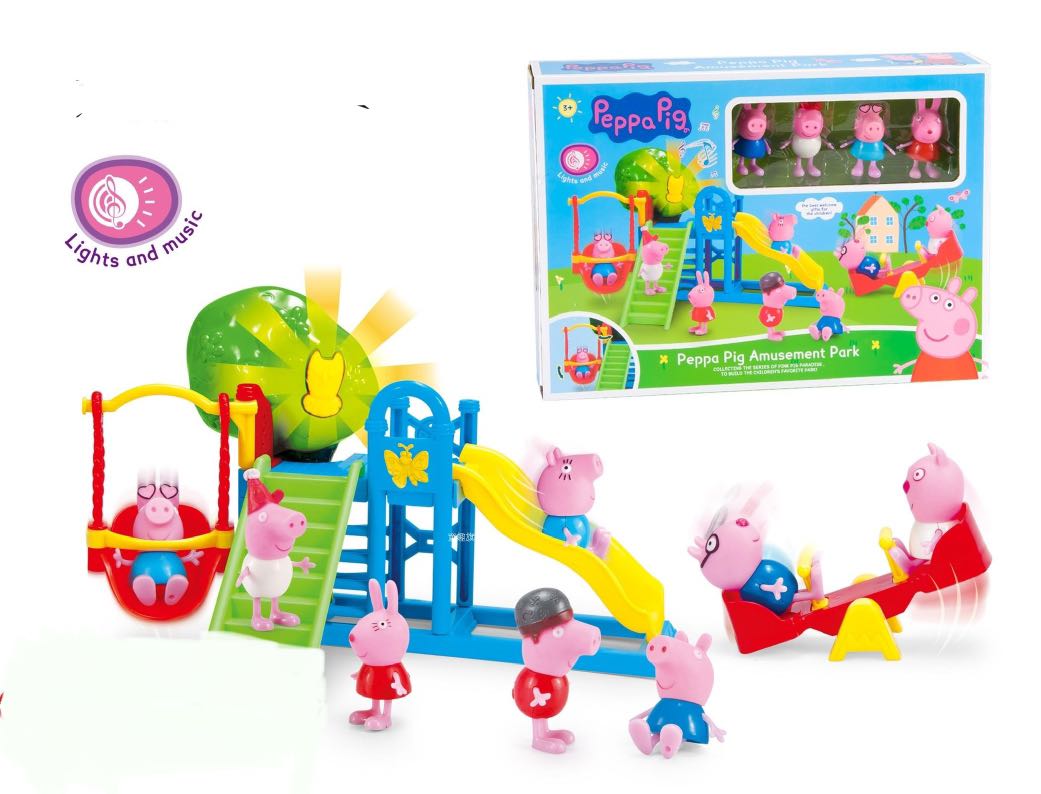 Peppa Pig - Mini Playground set with 4 peppa figurines, Hobbies & Toys ...