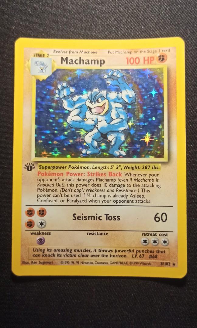 Pokémon machamp 1st gen, Hobbies & Toys, Toys & Games on Carousell