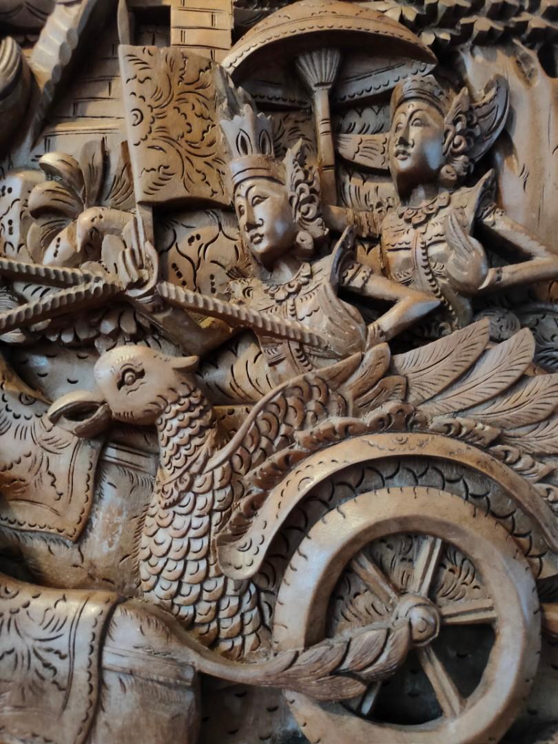 antique vintage wooden hand craft Ancient Royal Carriage Horses Wood ...