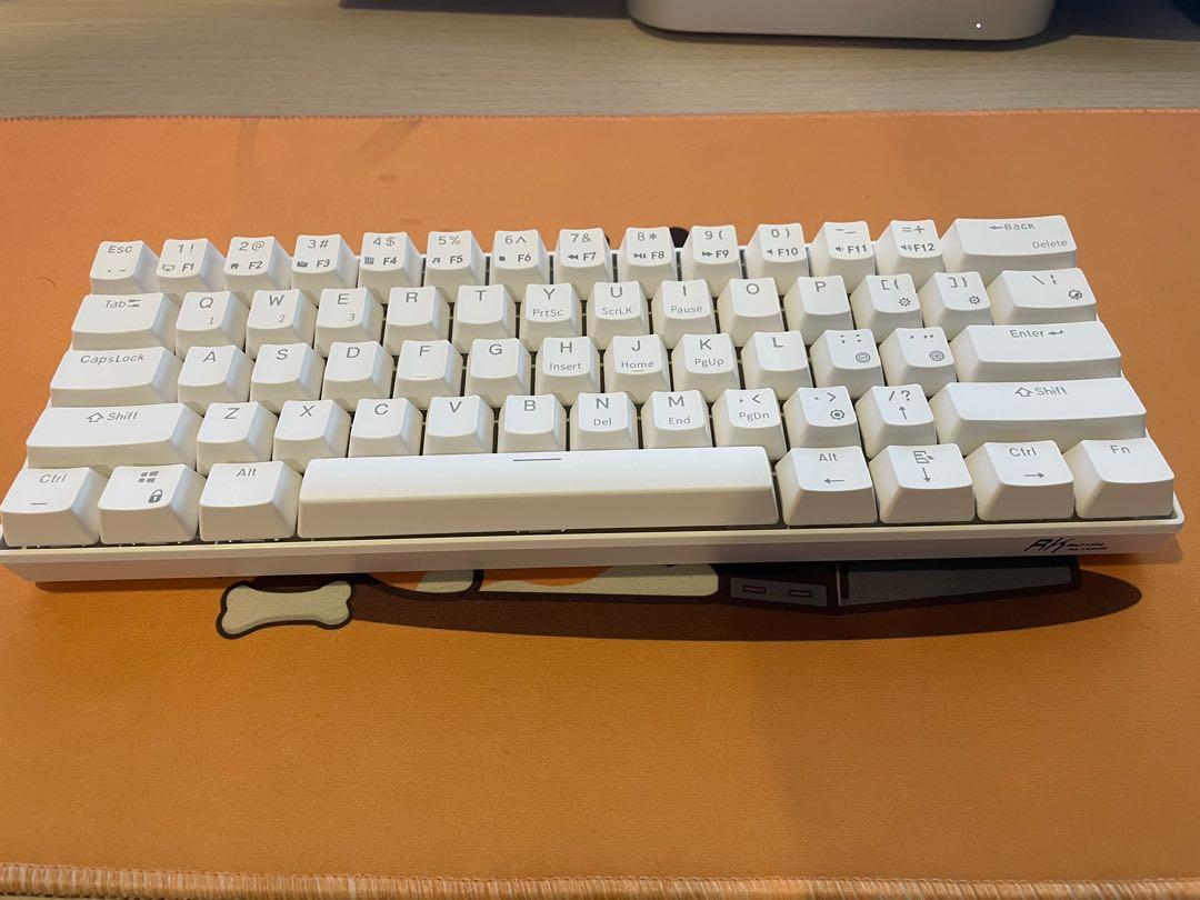 Royal Kludge RK61 RGB White Mechanical Blue Switch Three Mode ...