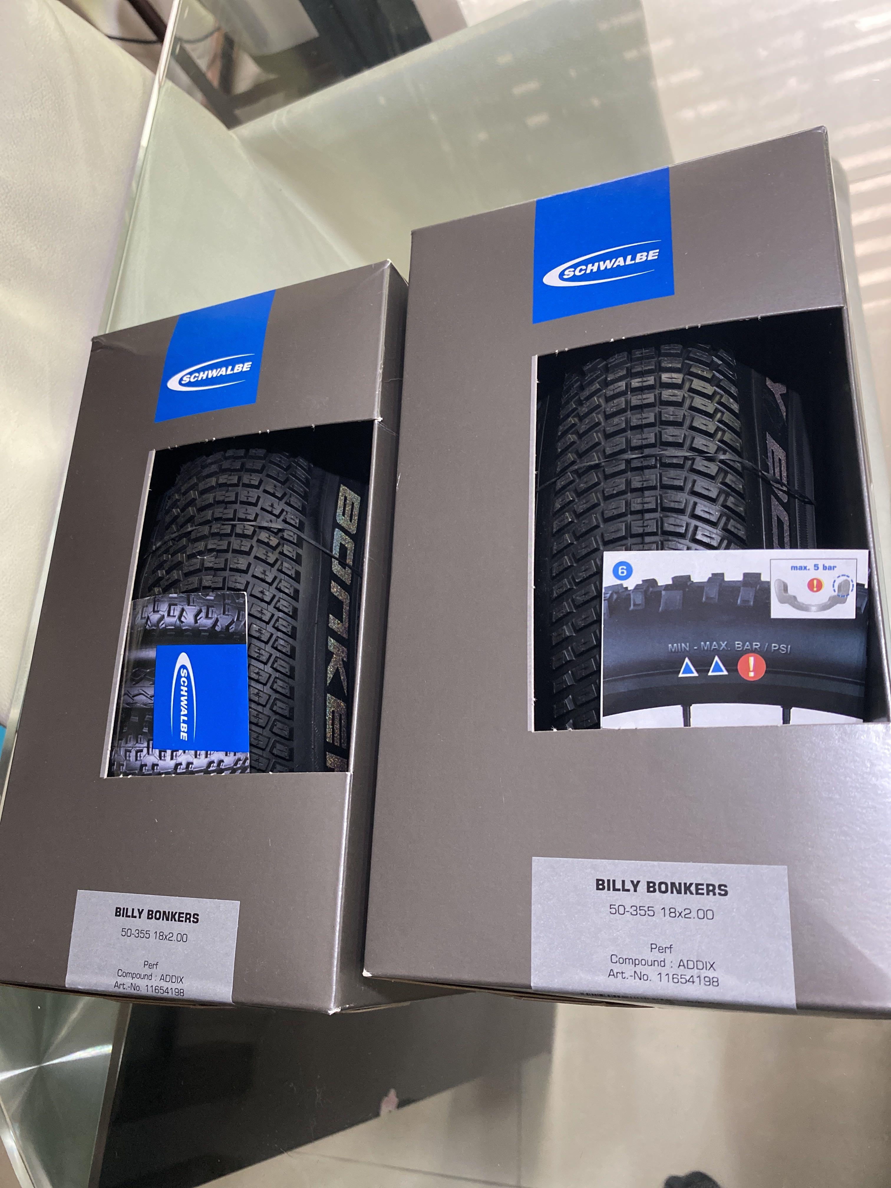 Schwalbe Billy Bonkers Folding Tire - Performance - Addix - 18x2.00 Inches - Black for Birdy ...