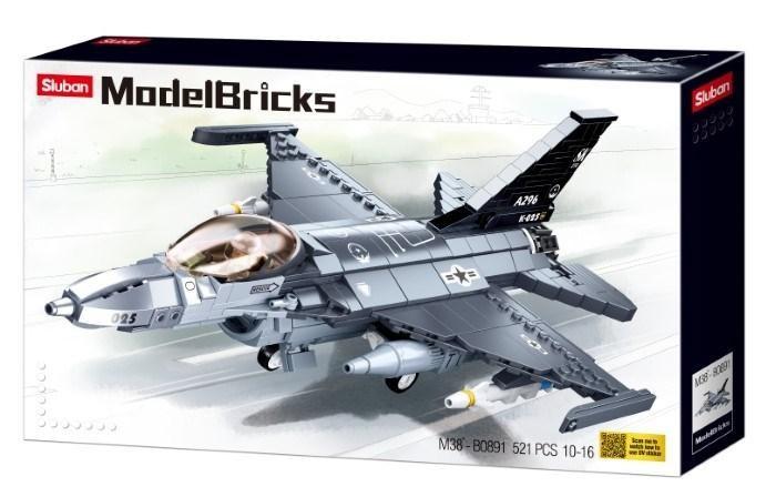 Sluban F 16 Fighting Falcon Lego compatible bricks block toys F-16 F16 ...