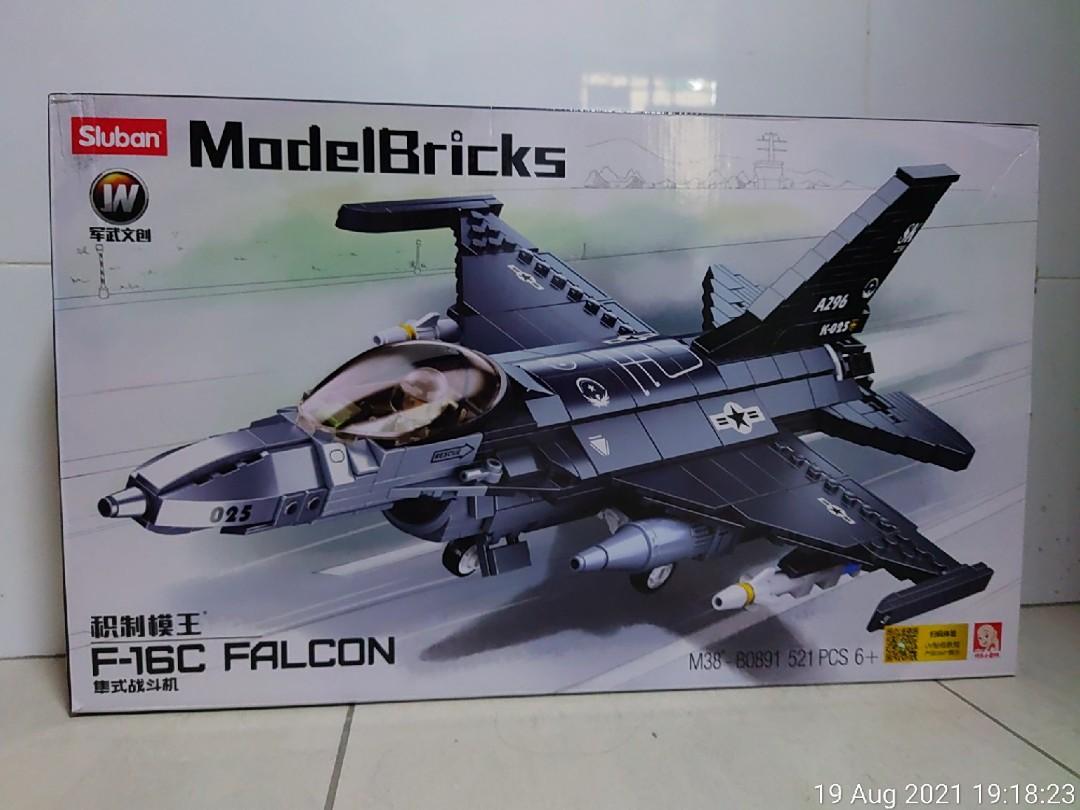 Sluban F 16 Fighting Falcon Lego compatible bricks block toys F-16 F16 ...