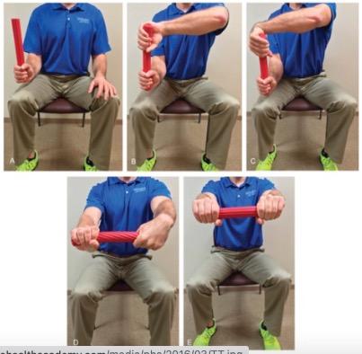 TheraBand FlexBar, Tennis Elbow Therapy Bar, Relieve Tendonitis Pain ...