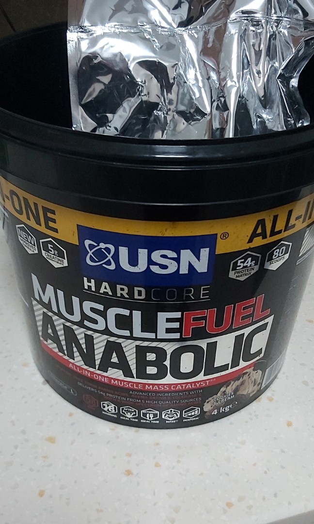 USN Muscle Fuel Anabolic protein powder, Health & Nutrition, Health ...