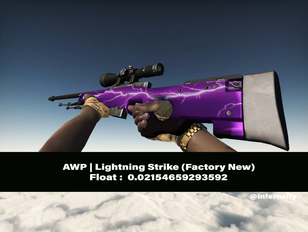 AWP Lightning Strike FN CSGO SKINS KNIVES, Video Gaming, Gaming ...
