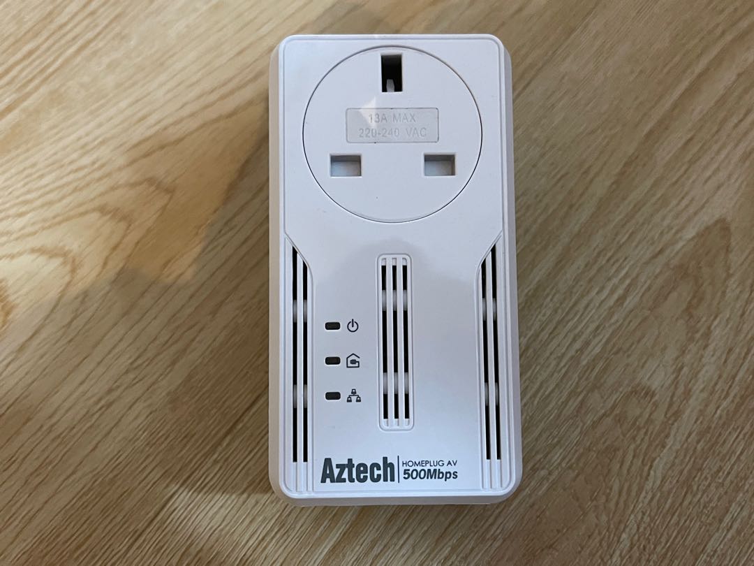 Aztech Homeplug AV 500Mbps HL115EP, TV & Home Appliances, Electrical ...
