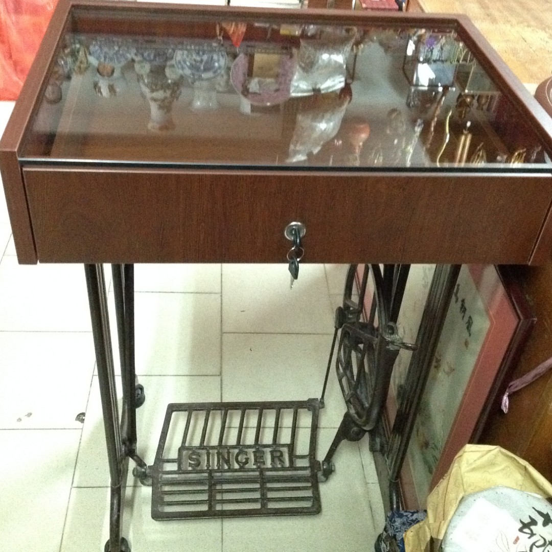 Customised drawer in singer sewing machine leg, Furniture & Home Living ...