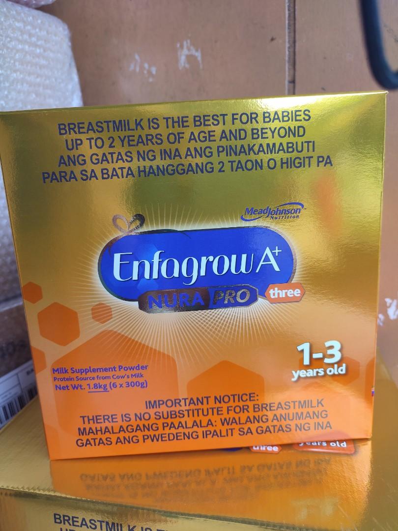 Enfagrow Nura Pro A+ 1-3years old 3.6Kilo, Babies & Kids, Nursing ...